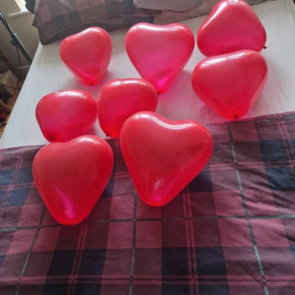 10 Heart Balloons 10" Inch | Latex Colourful Party Decoration | Wall ...