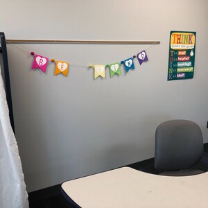 Be Kind Heart Rainbow Banner/classroom Decor/fireplace Mantel - Etsy