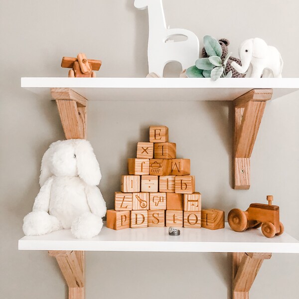 All in 1! 26 Wood English Alphabet Blocks ABC Wood Blocks Christmas ...