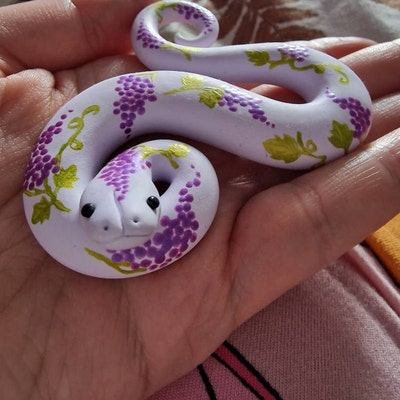 Grape Snake Polymer Clay Snake Sculpture - Etsy