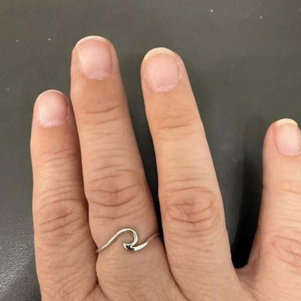 Ocean Wave Ring Sterling Silver, Ocean Ring, Dainty Ring, Sterling ...