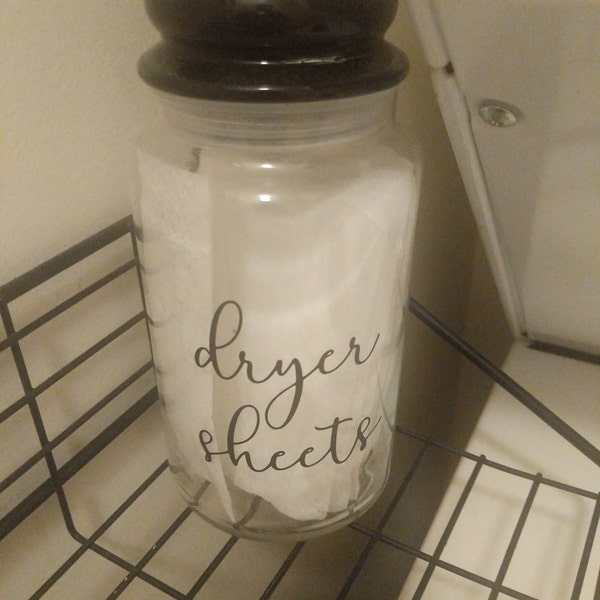 Dryer Sheets Label Decal / Laundry Room Decor / Laundry Dryer Sheets ...