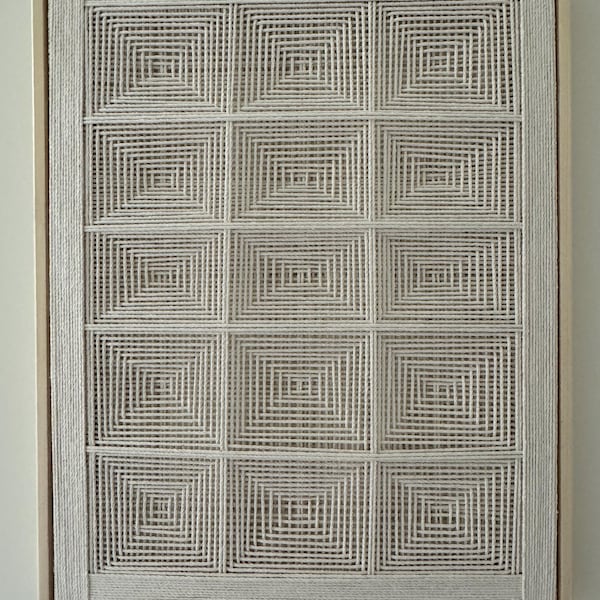 Geometric Textile/textile Wall Art Framed/modern Textile/home ...