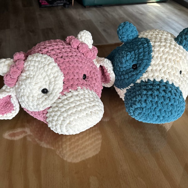 Cow Head Keychain Crochet Pattern; 2 Spot Face Pattern Extension; PDF ...