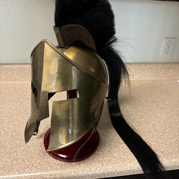 Handcrafted Spartan Warrior King Leonidas Helmet - Perfect for Cosplay ...