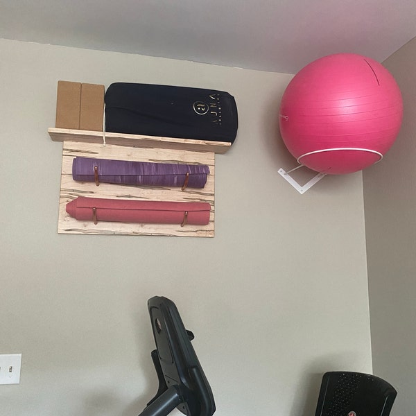 Yoga Mat Rack, Gym Mat Storage, Yoga Mat Holder With Shelf, Fitness and ...