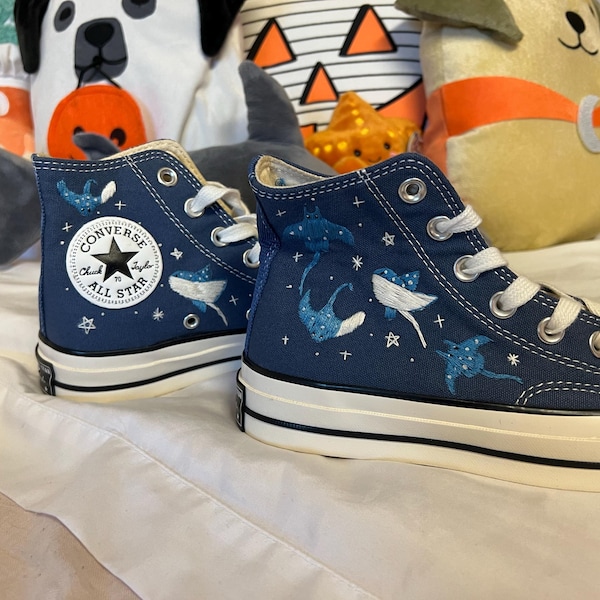 Custom Embroidered Converse High Tops, Custom Converse Chuck Taylor ...