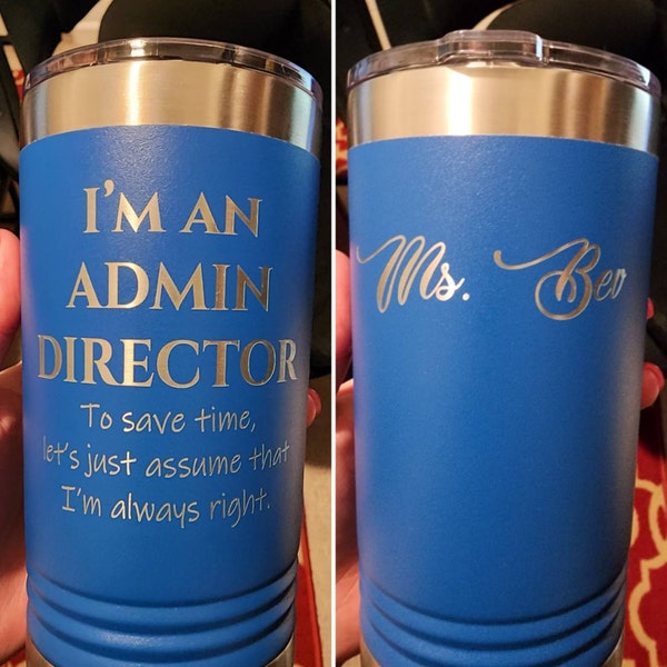 I'm A Director- Engraved Stainless Theater Mug Gift, Director Tumbler ...