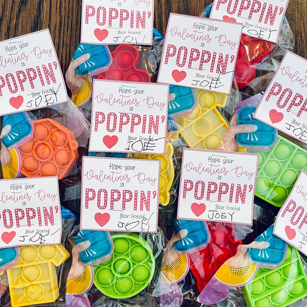 Hope Your Valentine’s Day is Poppin’ Digital Printable Pop It Valentine ...