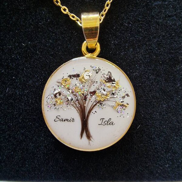 Hair Keepsake Jewelry "tree of Life" Disc Necklace, Pendant With Baby ...