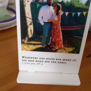 Personalised Photo Print Plaque With Custom Message - Etsy