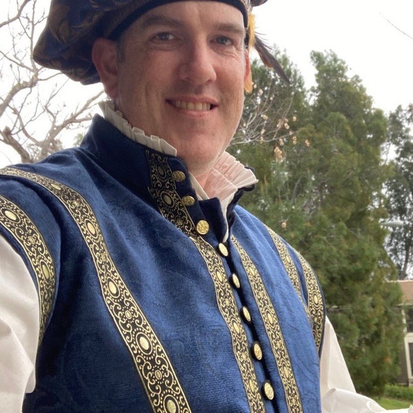 Ladies' Elizabethan Embroidered White Linen Partlet Blouse - Etsy