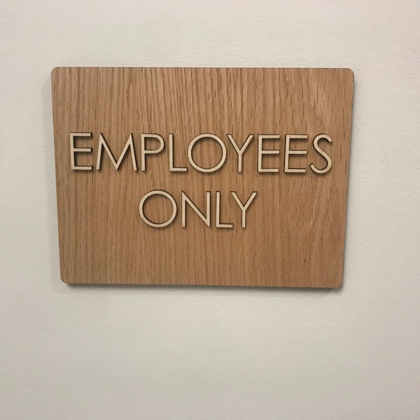 Employees Only Office Lettered Sign - Private Keep Out - Staff Only ...