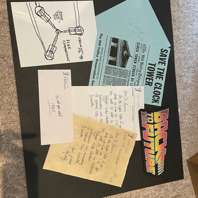 BTTF Back to the Future, Paper Prop Set, Fluc Capacitor, Clock Tower ...