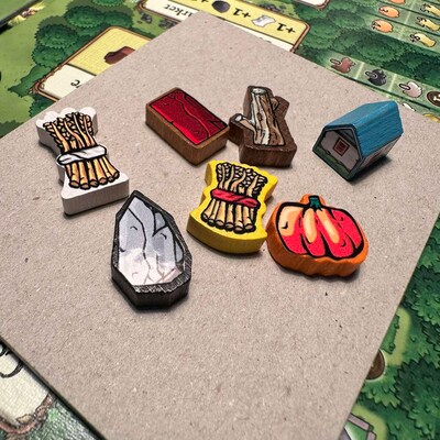 LORDS of WATERDEEP Meeples Upgrade Kit Stickers Free Scoundrels of Skullport Decals Kit Premium ...