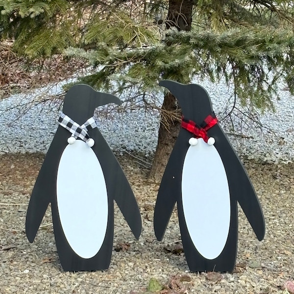 All-weather Holiday Penguin Pair PVC - Etsy