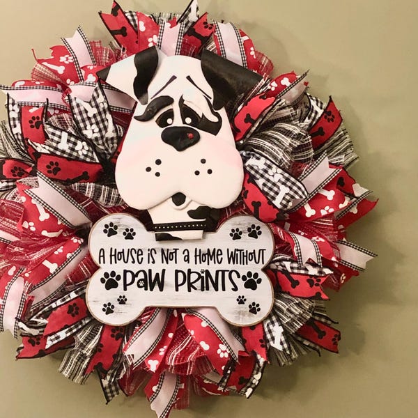 Snippy the Dog Wreath Attachment, Dog Lover/pet, Dog Wreath ...