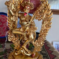 Buddhist Ritual Crown, Lama Crown With Pancha Buddha. Silver Plated and ...