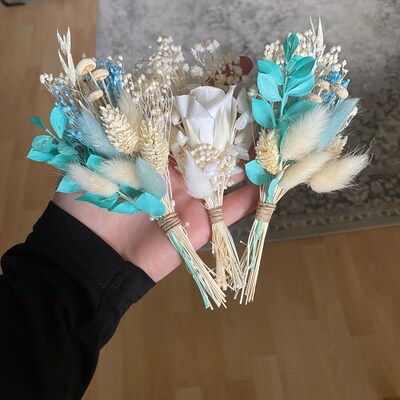 Burnt Orange Buttonhole Orange Dried Flower Boutonniere Autumn Themed ...