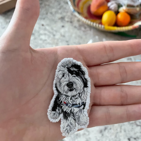 Bestickter Patch Hund, Hund Aufnäher, Bestickter Patch, Klettverschluss, Aufnäher, Bestickung ...