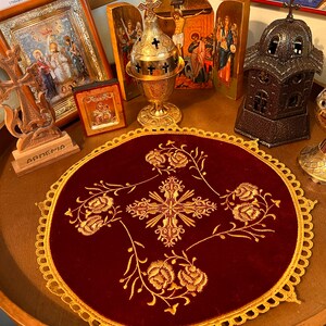 Triptych Orthodox Table Icon,with the Holy Family and the Annunciation ...
