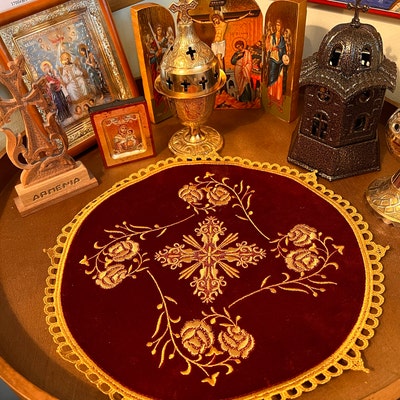 Triptych Orthodox Table Icon,with the Holy Family and the Annunciation ...