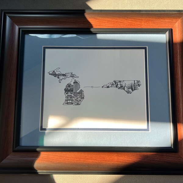 Digital Download: Long Distance Art, Long Distance Gift large Heart ...