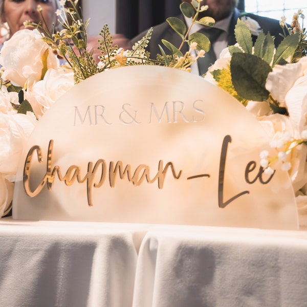 3D Acrylic Arch & Rectangle Laser Cut Table Number | Table Sign ...