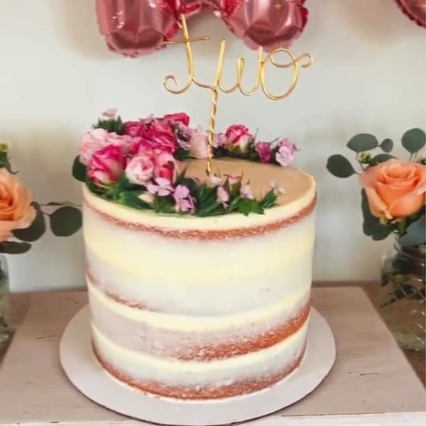 Two One Uno Dos Second Birthday Cake Topper 2nd Birthday Cake Photo ...