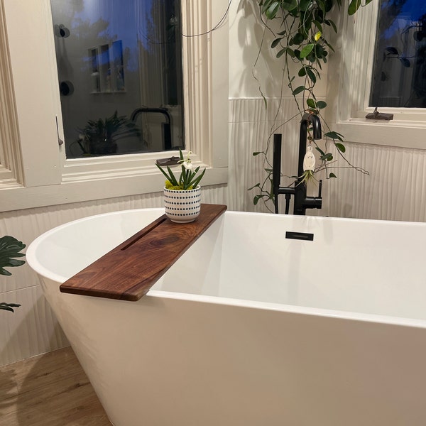 Minimalist Walnut Bath Caddy - Etsy