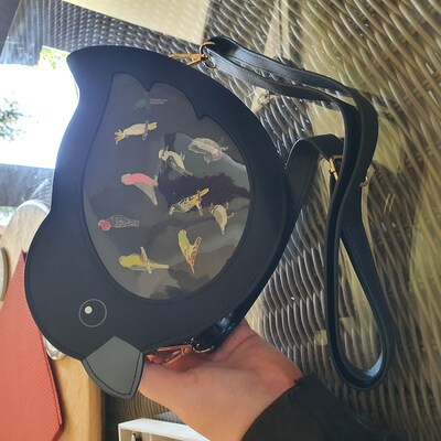 Crow Ita Bag Black Crossbody Purse - Etsy