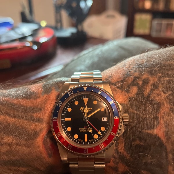 Automatic Watch, Artisane GMT Watch, Personalised Watch, Groomsmen ...