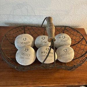 Custom Engraved Word Stone Personalized Grey Stone - Etsy