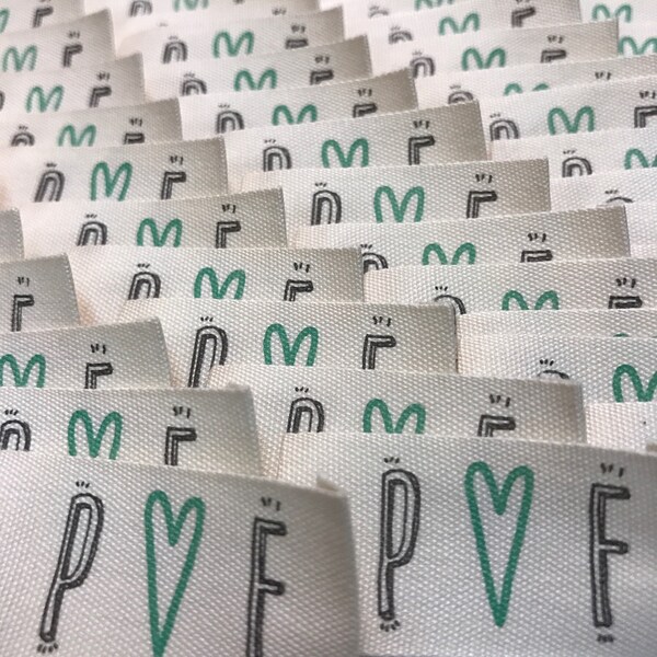 500 Custom Woven Labels Clothing Main Label Side Labels Care Labels for ...