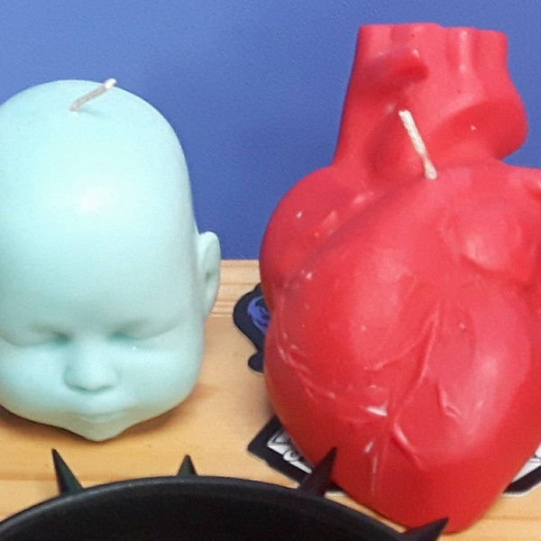 Blood Red Heart Candle - Anatomical Heart Unique Candle | Gothic Gift ...
