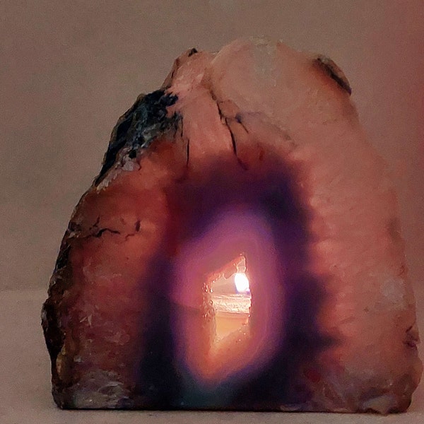 Agate Point. Half Polished, Half Raw, Main Color Pink. Agate Colored ...