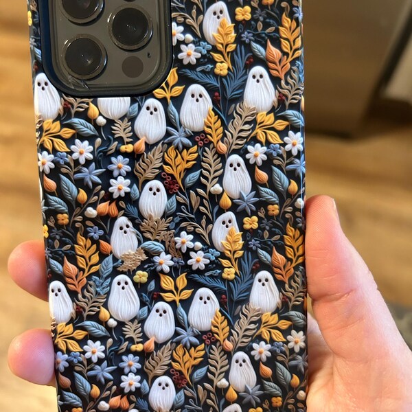 Paradise Pastures Embroidered Look Phone Case Scenic Farm Chic Faux ...