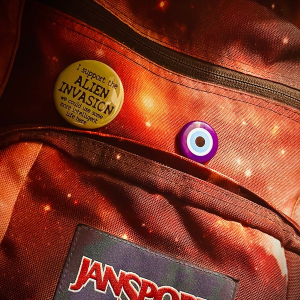 I Support the Alien Invasion - Pinback Button Badge 1 1/2 Inch 1.5 ...