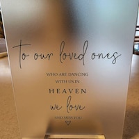 Our Loved Ones Dancing With Us in Heaven, Wedding Memorial Sign ...