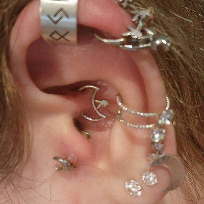 Viking Ear Cuff Custom Elder Futhark Runes Viking Beard - Etsy