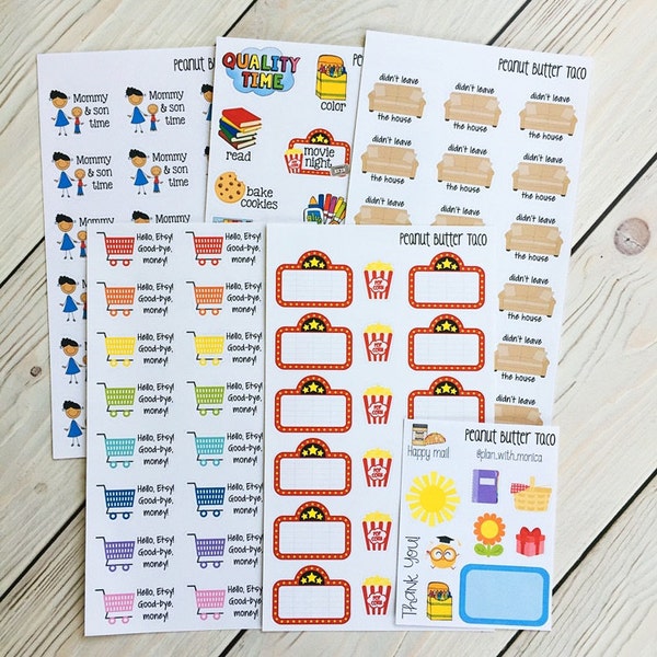 Mommy & Son Time Planner Stickers - Family Planner Stickers - Mom ...