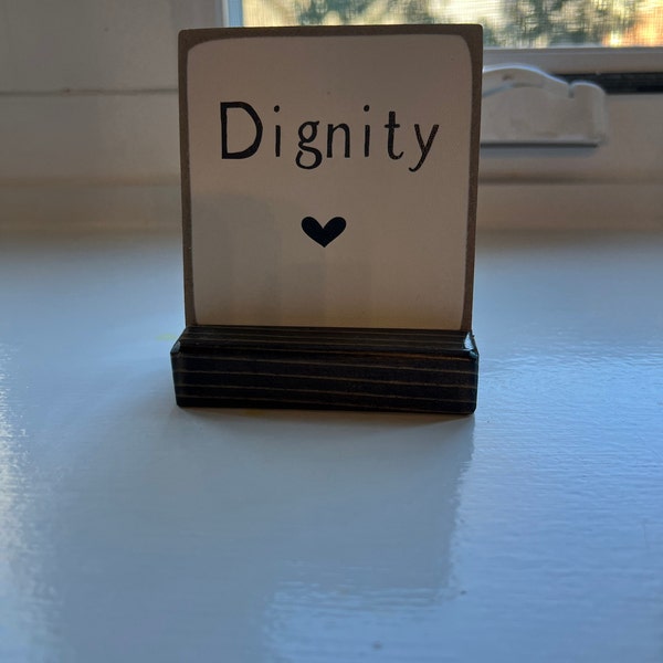 One Word Sign, Word of the Year, Word of the Month, Desk Decor, Mini ...