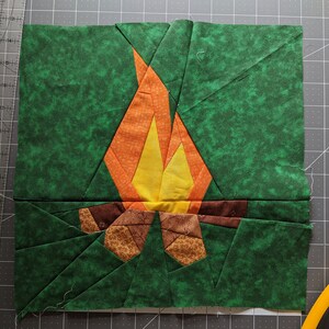 Snow White paper pieced quilt block pattern PDF | Etsy