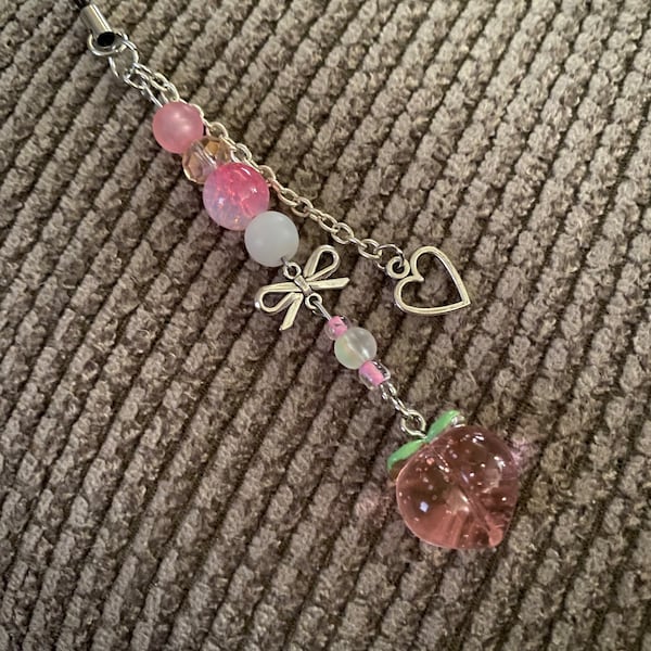 Simple Beaded Phone Charm W Chain