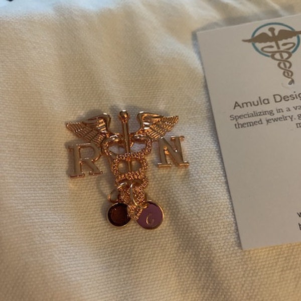 Rose Gold RN Pin - Rose Gold Nurse Pin - Nursing Pin - Pin for Nurse ...