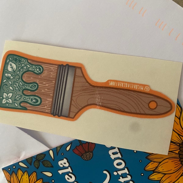 Paint Brush Sticker | Artist Stickers | Stickers for Hydroflask ...