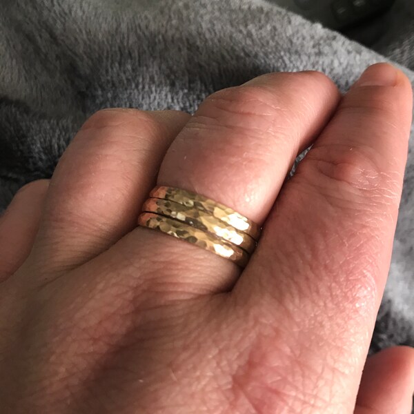 Super Thick Stackable 14k Gold Filled Ring, Gold Ring, Stackable Ring ...