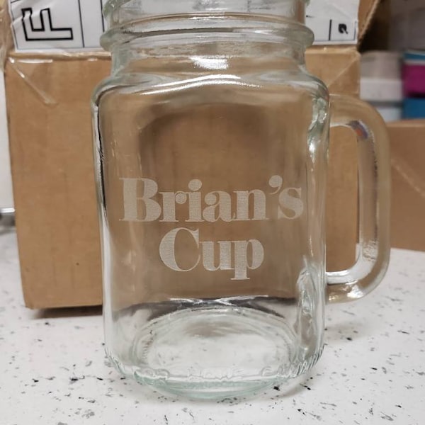 Personalized Mason Jar With Handle - Etsy