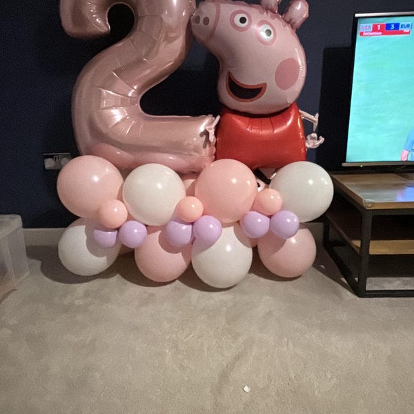 DIY Peppa Pig Number Balloons Sculpture | No Helium| Boys Balloons ...