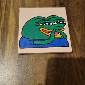 Peepocomfy Peepo Painting Canvas Painting Meme Frog - Etsy
